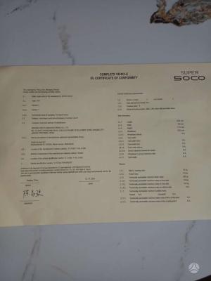 Серый Super SOCO TS 2025 в Клайпеда, объемом двигателя 0.00 л и пробегом 0 тыс. км за 1950 €, фото 13 на AUTOMOTO.COM.LV