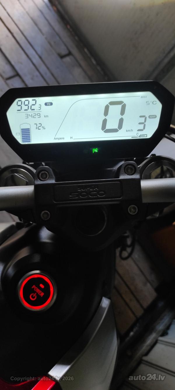 Red Super SOCO TS 2020 in Rapla, with an engine capacity of 0.00 L and mileage of 3 thousand km for 1600 €, photo 5 on AUTOMOTO.COM.LV
