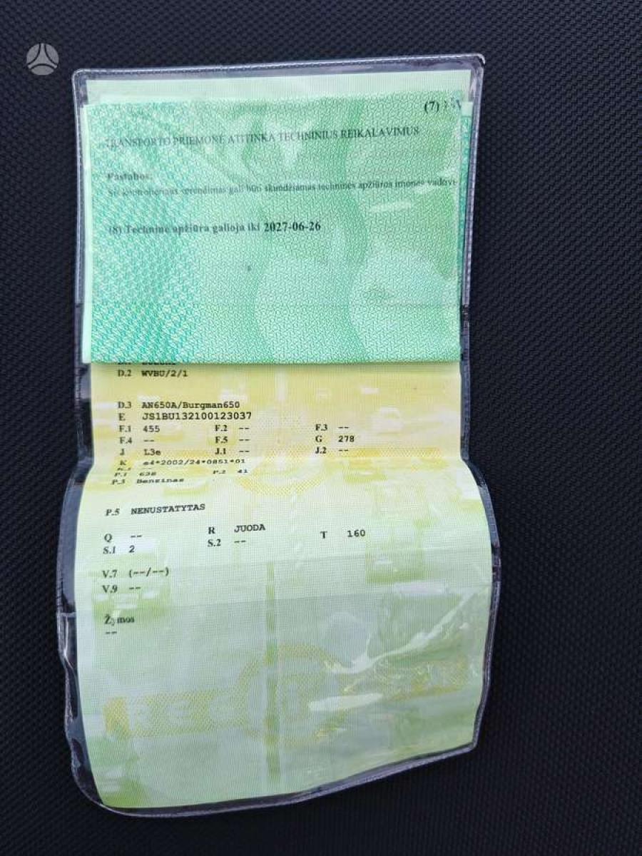 Черный Сузуки Burgman 2008 в Клайпеда, объемом двигателя 0.65 л и пробегом 33 тыс. км за 3000 €, фото 57 на AUTOMOTO.COM.LV