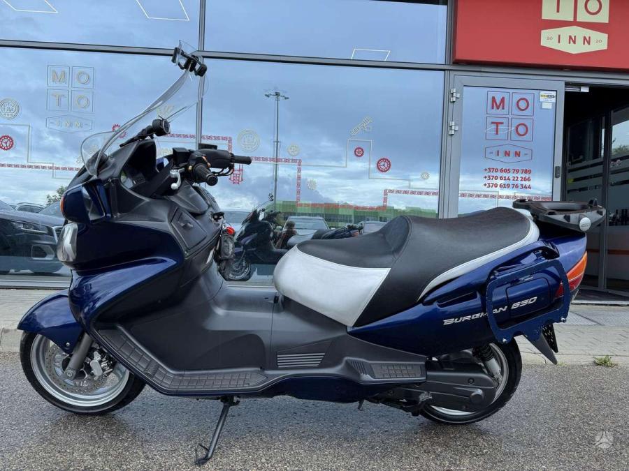 Blue Suzuki Burgman 2005 in Vilnius, with an engine capacity of 0.65 L and mileage of 46 thousand km for 2299 €, photo 6 on AUTOMOTO.COM.LV