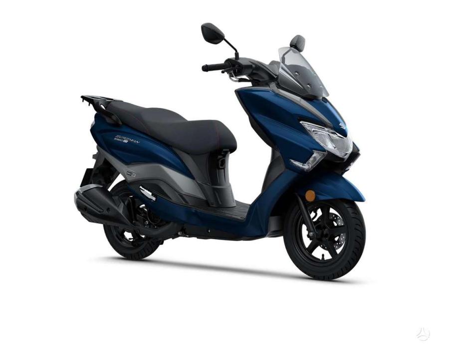 Zils Suzuki Burgman 2026 Viļņa, ar dzinēja tilpumu 0.13 L un nobraukumu 1 tūkst. km par 2990 €, foto 1 vietnē AUTOMOTO.COM.LV