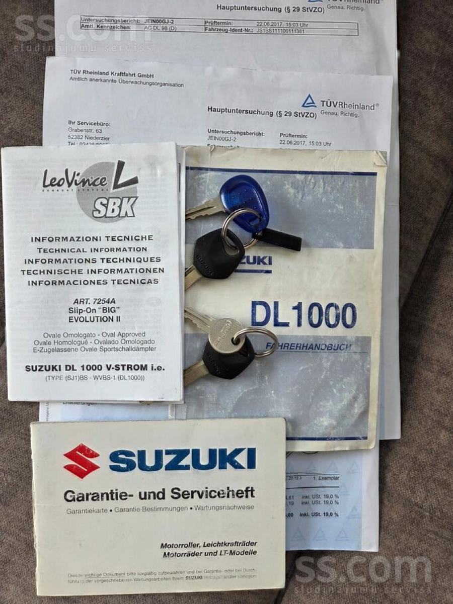 Suzuki DL 1000 2003 in Ventspils, with an engine capacity of 1.00 L and mileage of 0 thousand km for 2900 €, photo 11 on AUTOMOTO.COM.LV