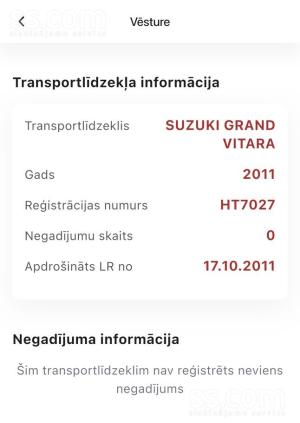 Сузуки Гранд Витара 2011 в Талси, объемом двигателя 2.40 л и пробегом 252 тыс. км за 4400 €, фото 31 на AUTOMOTO.COM.LV