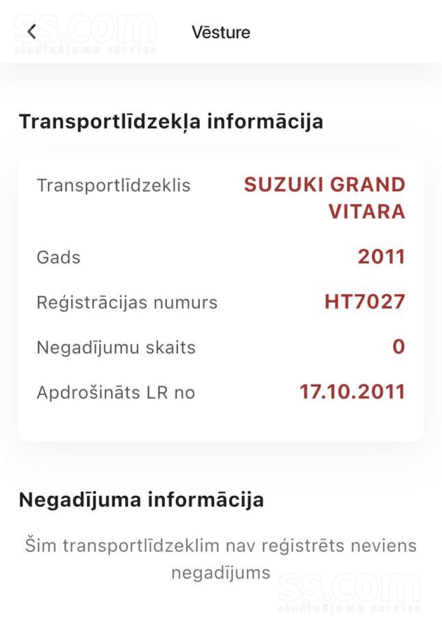 Сузуки Гранд Витара 2011 в Талси, объемом двигателя 2.40 л и пробегом 252 тыс. км за 4400 €, фото 31 на AUTOMOTO.COM.LV