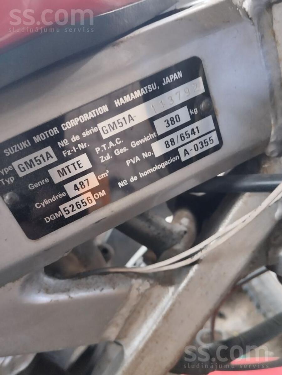 Сузуки GS 500E 1997 в Даугавпилс, объемом двигателя 0.49 л и пробегом 0 тыс. км за 750 €, фото 5 на AUTOMOTO.COM.LV