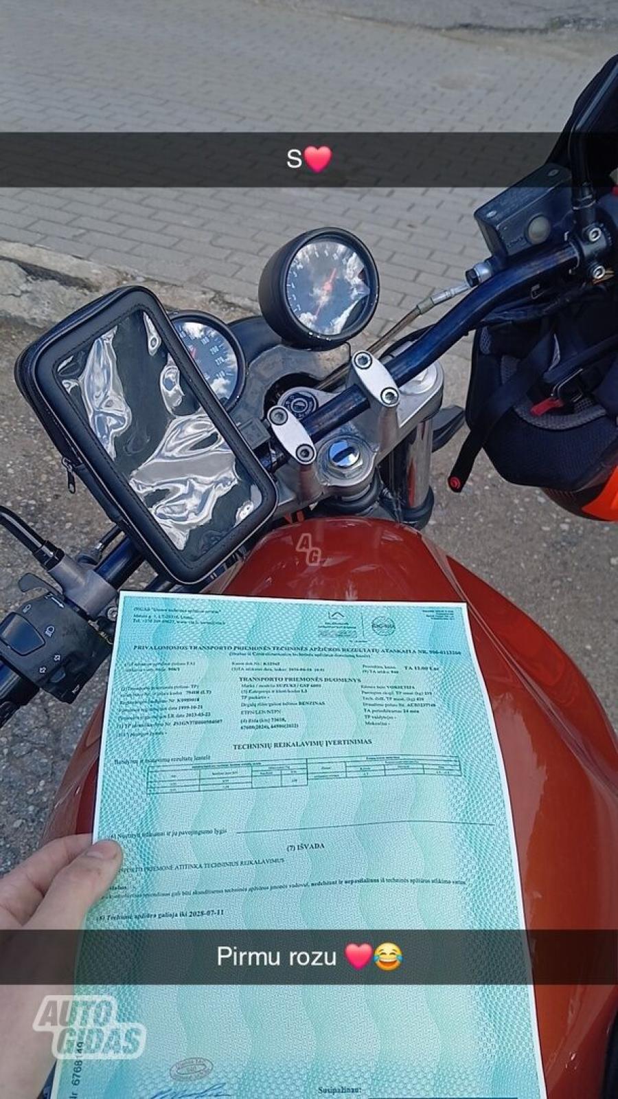 Suzuki GSF 1999 Viļņa, ar dzinēja tilpumu 0.00 L un nobraukumu 0 tūkst. km par 1500 €, foto 9 vietnē AUTOMOTO.COM.LV