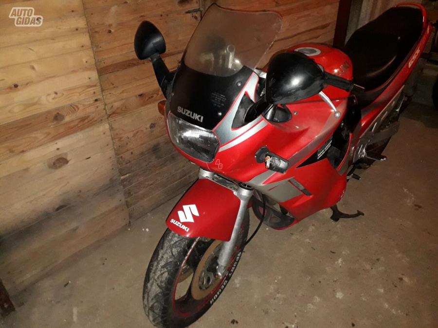 Red Suzuki GSX-F 1992 in Vilnius, with an engine capacity of 0.75 L and mileage of 0 thousand km for 650 €, photo 1 on AUTOMOTO.COM.LV