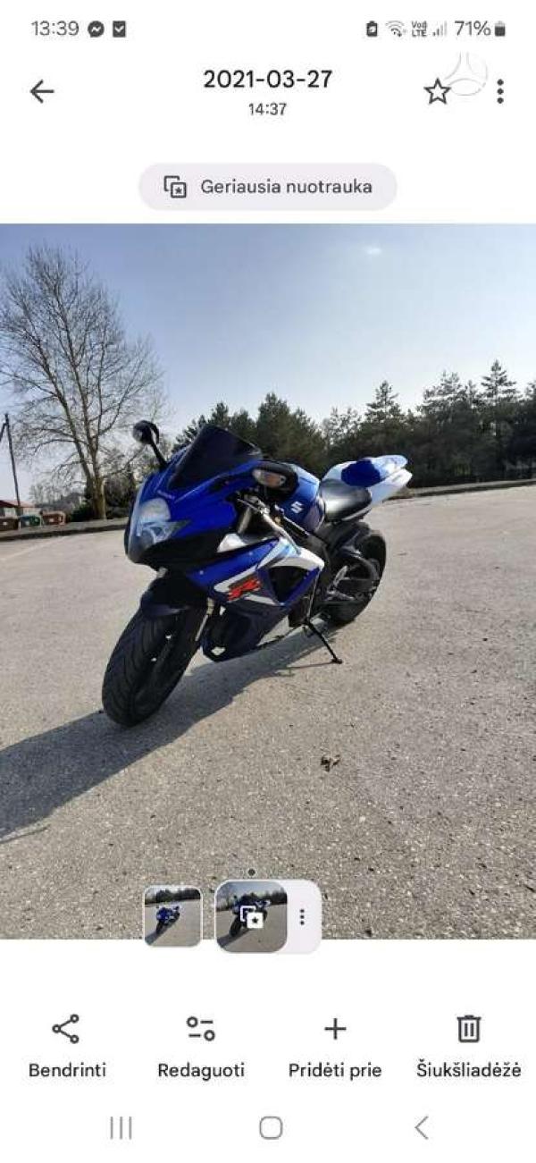 Suzuki GSX-R 2006 Ukmergė, ar dzinēja tilpumu 0.60 L un nobraukumu 40 tūkst. km par 3000 €, foto 5 vietnē AUTOMOTO.COM.LV