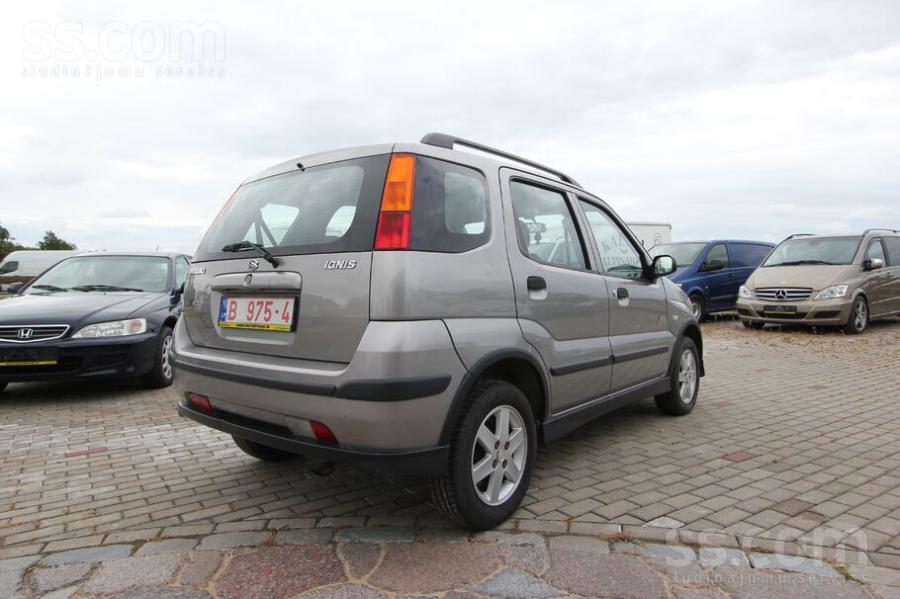 Grey Suzuki Ignis 2004 in Liepaja, with an engine capacity of 1.30 L and mileage of 117 thousand km for 2700 €, photo 4 on AUTOMOTO.COM.LV