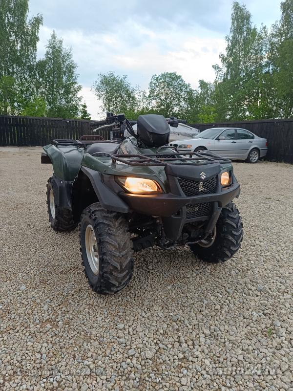 Green Suzuki King Quad 2008 in Viljandi, with an engine capacity of 0.70 L and mileage of 3 thousand km for 3200 €, photo 2 on AUTOMOTO.COM.LV