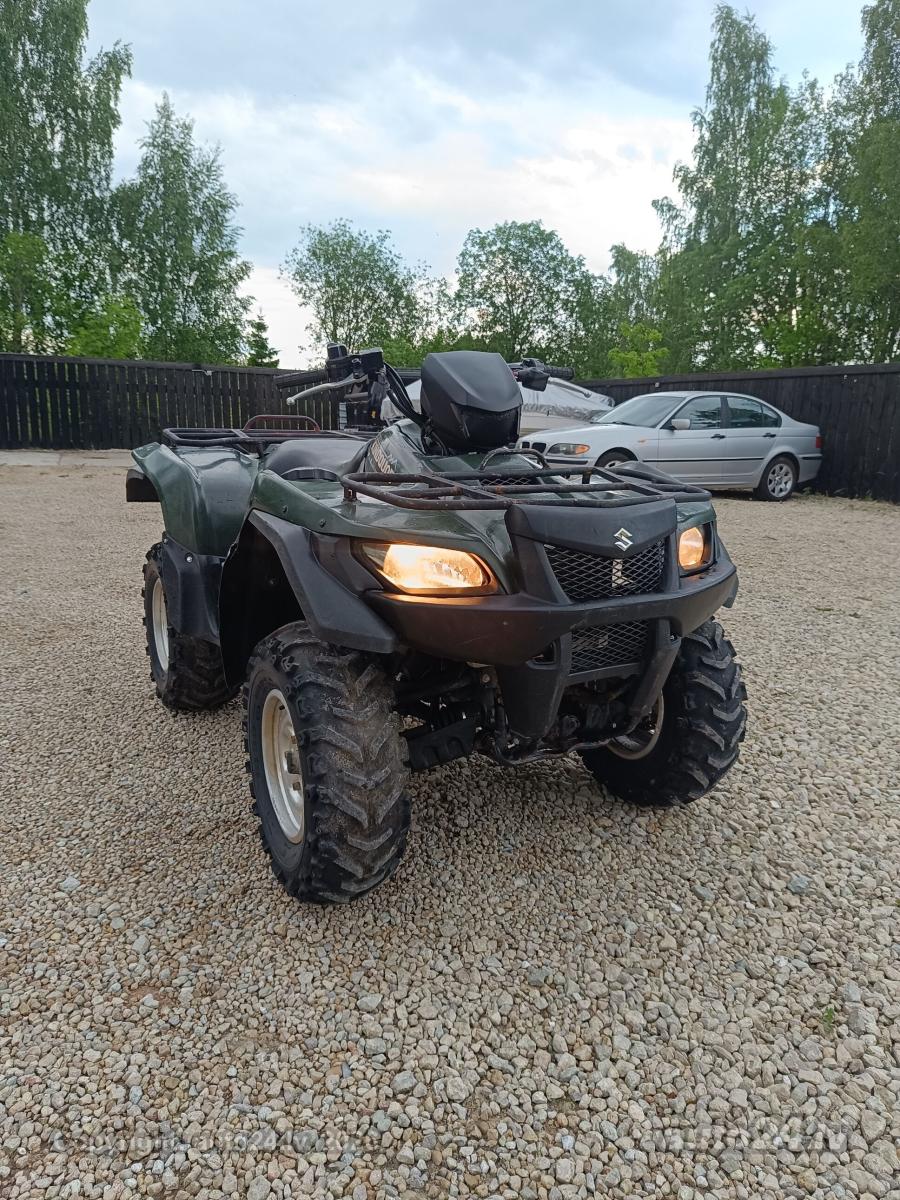 Green Suzuki King Quad 2008 in Viljandi, with an engine capacity of 0.70 L and mileage of 3 thousand km for 3200 €, photo 3 on AUTOMOTO.COM.LV