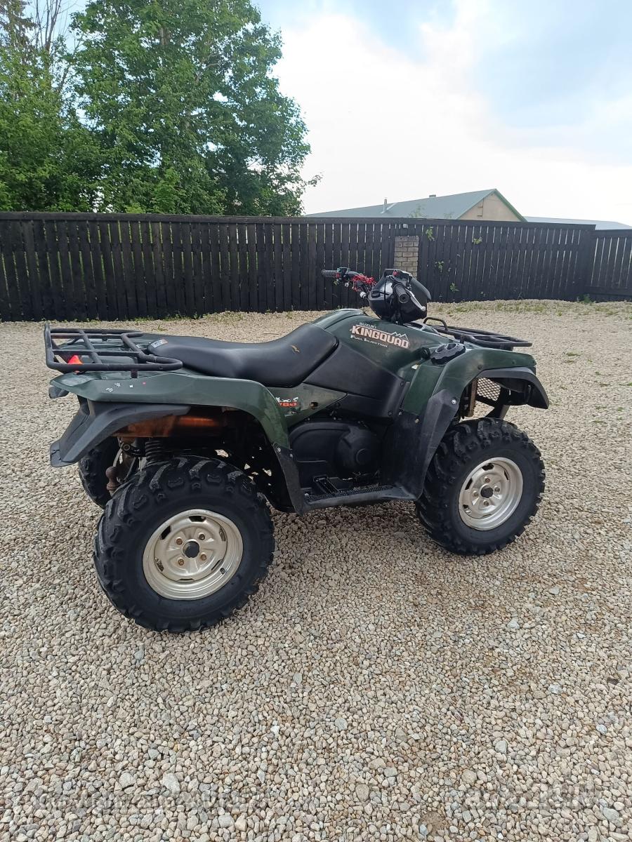 Green Suzuki King Quad 2008 in Viljandi, with an engine capacity of 0.70 L and mileage of 3 thousand km for 3200 €, photo 5 on AUTOMOTO.COM.LV