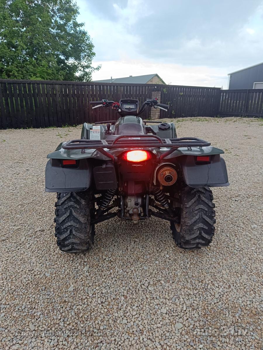 Green Suzuki King Quad 2008 in Viljandi, with an engine capacity of 0.70 L and mileage of 3 thousand km for 3200 €, photo 7 on AUTOMOTO.COM.LV
