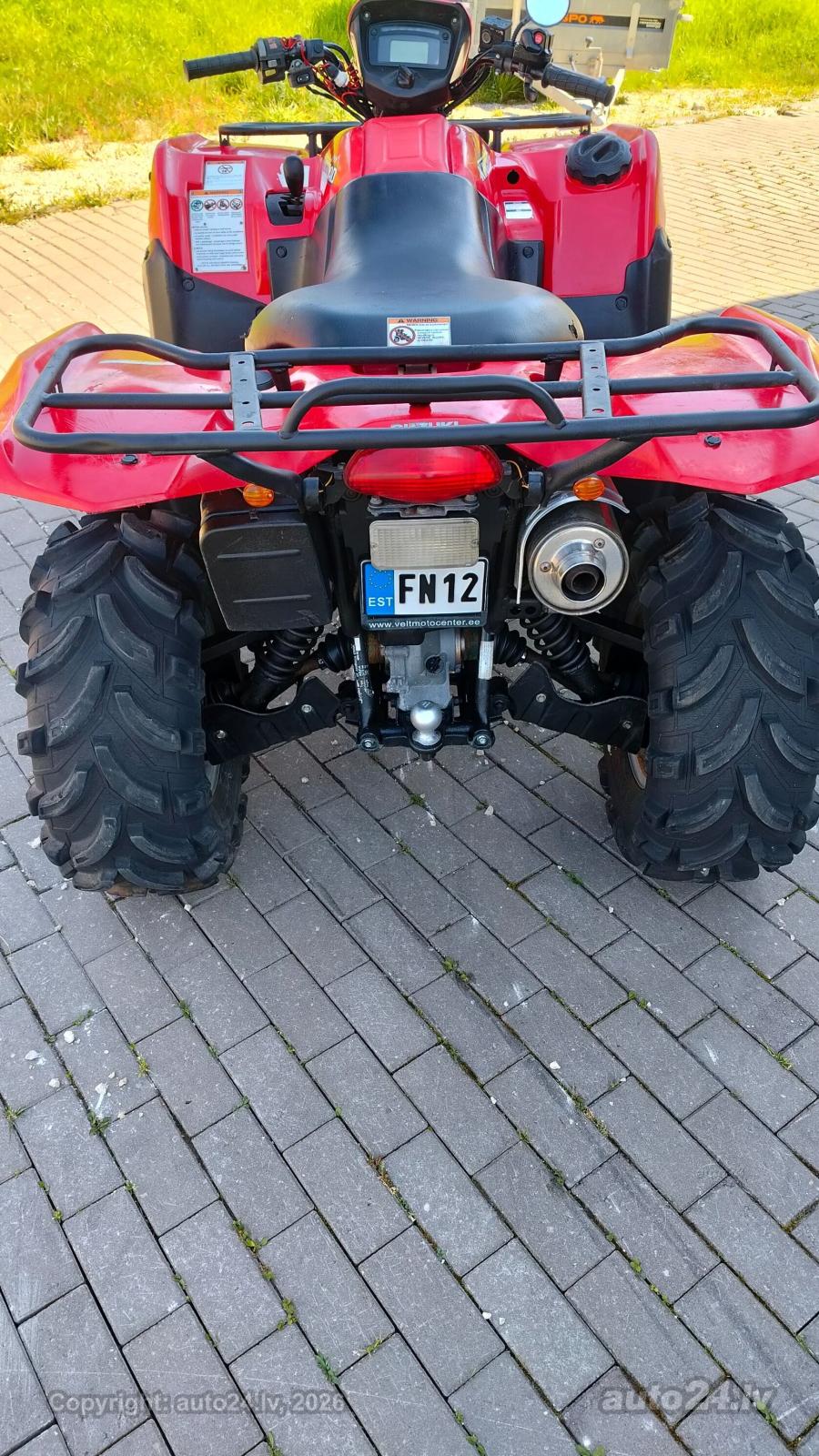 Red Suzuki King Quad 2011 in Tallinn, with an engine capacity of 0.75 L and mileage of 4 thousand km for 4800 €, photo 6 on AUTOMOTO.COM.LV