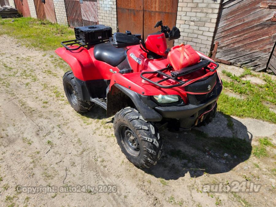 Красный Сузуки King Quad 2013 в Айзкраукле, объемом двигателя 0.50 л и пробегом 18 тыс. км за 5000 €, фото 3 на AUTOMOTO.COM.LV