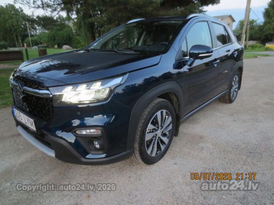 Blue Suzuki S-Cross 2024 in Tallinn, with an engine capacity of 1.50 L and mileage of 7 thousand km for 29100 €, photo 3 on AUTOMOTO.COM.LV