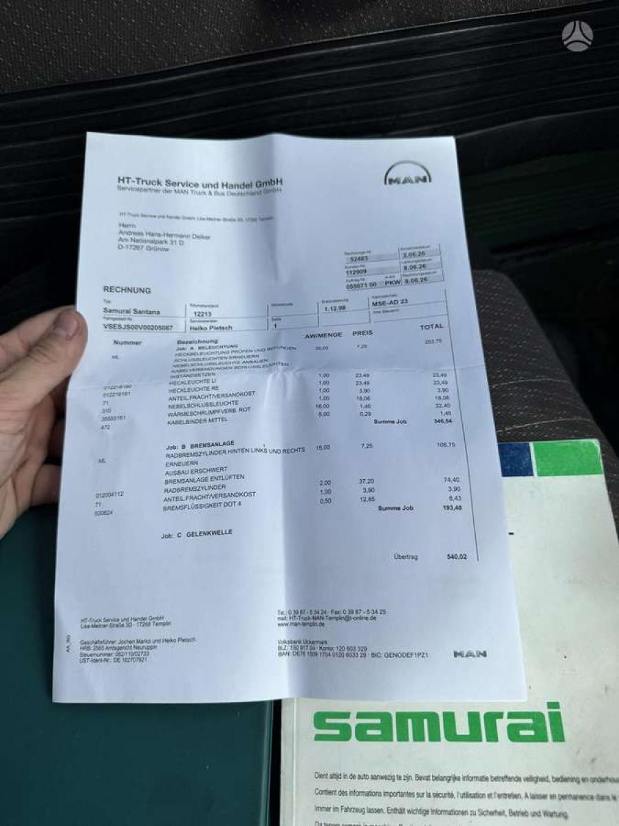Zaļš Suzuki Samurai 1998 Kelmė, ar dzinēja tilpumu 1.32 L un nobraukumu 139 tūkst. km par 2700 €, foto 17 vietnē AUTOMOTO.COM.LV