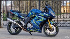 Blue Suzuki SV 2007 in Vilnius, with an engine capacity of 0.65 L and mileage of 53 thousand km for 2500 €, photo 10 on AUTOMOTO.COM.LV