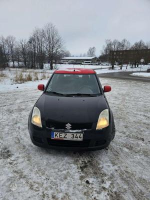 Black Suzuki Swift 2008 in Siauliai, with an engine capacity of 1.25 L and mileage of 242 thousand km for 1200 €, photo  on AUTOMOTO.COM.LV