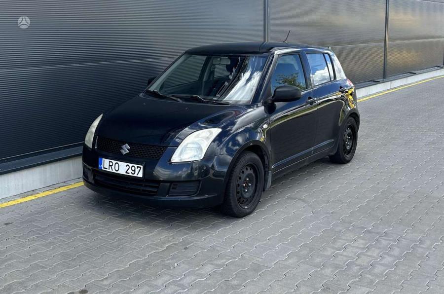 Melns Suzuki Swift 2008 Viļņa, ar dzinēja tilpumu 1.30 L un nobraukumu 343 tūkst. km par 600 €, foto 1 vietnē AUTOMOTO.COM.LV