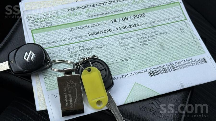 Черный Сузуки Свифт 2016 в Елгава, объемом двигателя 1.20 л и пробегом 197 тыс. км за 5990 €, фото 13 на AUTOMOTO.COM.LV