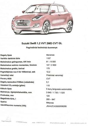 Blue Suzuki Swift 2022 in Vilnius, with an engine capacity of 1.20 L and mileage of 21 thousand km for 11200 €, photo 10 on AUTOMOTO.COM.LV