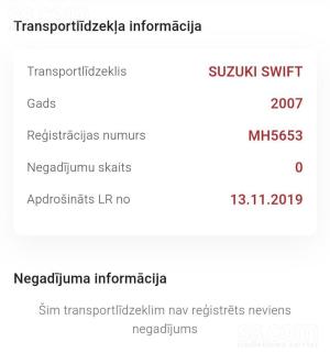 Pelēks Suzuki Swift 2007 Cēsis, ar dzinēja tilpumu 1.30 L un nobraukumu 201 tūkst. km par 2500 €, foto 13 vietnē AUTOMOTO.COM.LV
