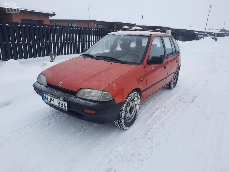 Sarkans Suzuki Swift 1995 Klaipėda, ar dzinēja tilpumu 1.30 L un nobraukumu 14 tūkst. km par 990 €, foto 1 vietnē AUTOMOTO.COM.LV