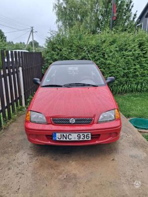 Red Suzuki Swift 2002 in Vilnius, with an engine capacity of 1.00 L and mileage of 97 thousand km for 750 €, photo  on AUTOMOTO.COM.LV