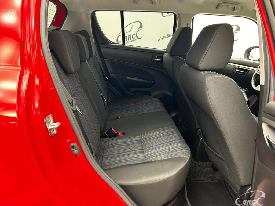 Red Suzuki Swift 2015 in Vilnius, with an engine capacity of 1.24 L and mileage of 131 thousand km for 8400 €, photo 10 on AUTOMOTO.COM.LV