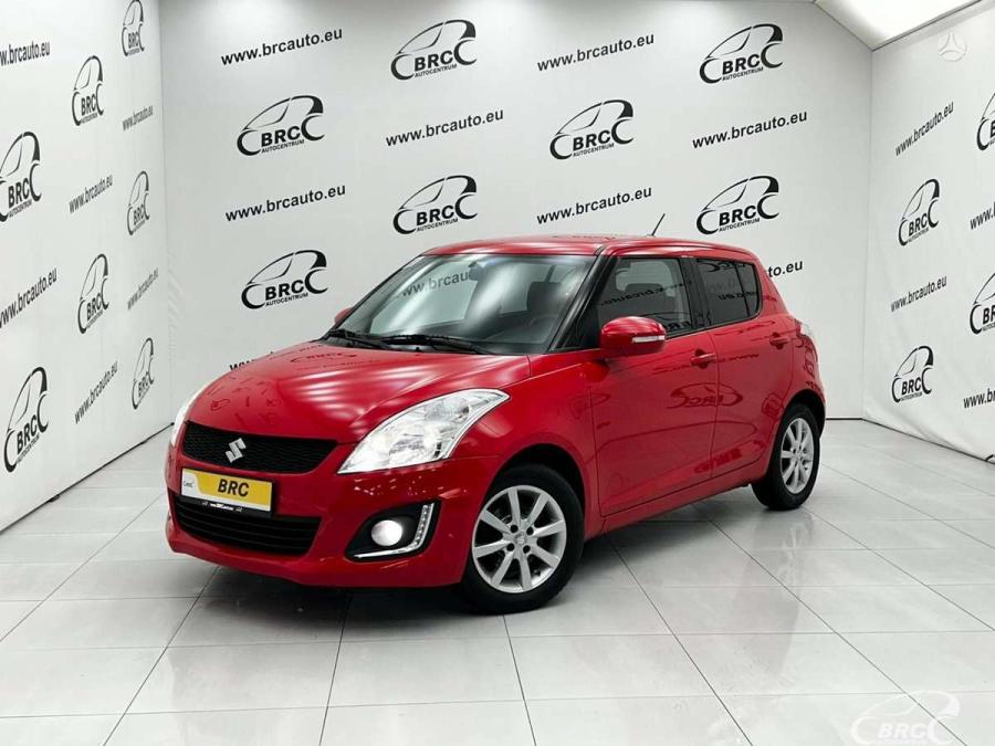 Red Suzuki Swift 2015 in Vilnius, with an engine capacity of 1.24 L and mileage of 131 thousand km for 6990 €, photo 1 on AUTOMOTO.COM.LV