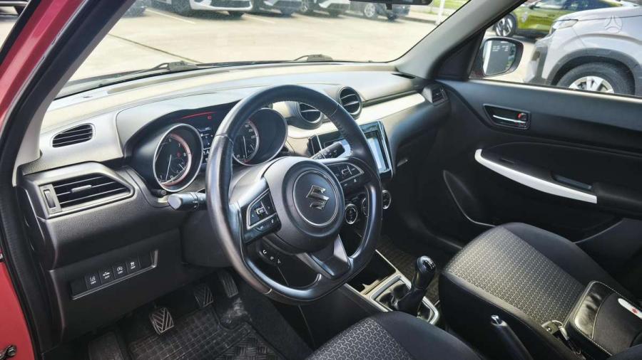 Red Suzuki Swift 2019 in Klaipeda, with an engine capacity of 1.24 L and mileage of 51 thousand km for 10000 €, photo 17 on AUTOMOTO.COM.LV