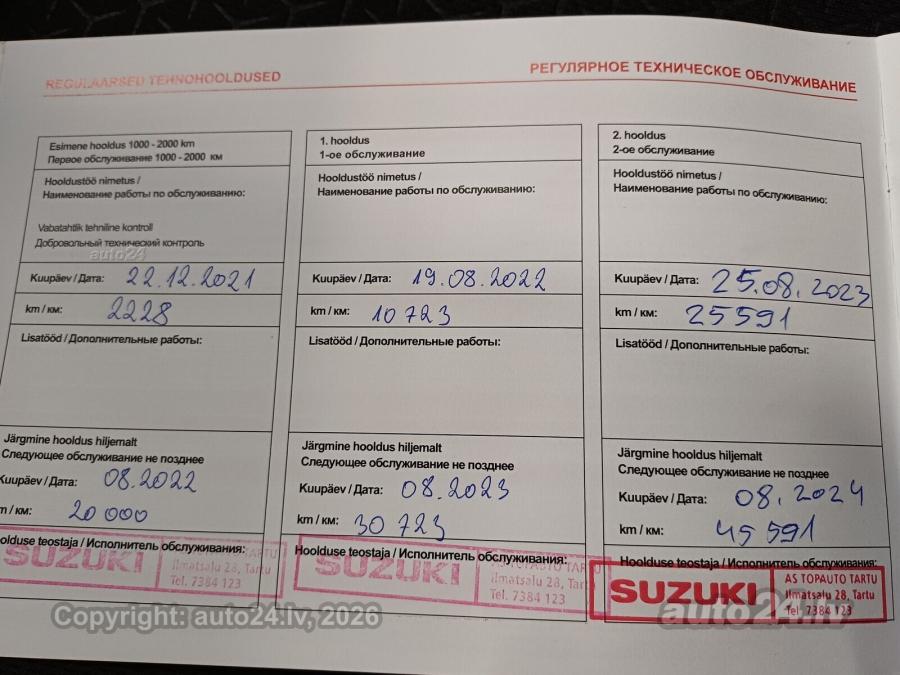 Red Suzuki Swift 2021 in Tallinn, with an engine capacity of 1.20 L and mileage of 64 thousand km for 10900 €, photo 27 on AUTOMOTO.COM.LV