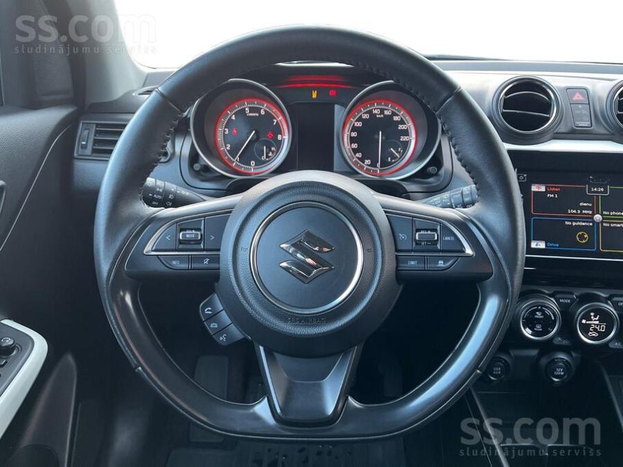 White Suzuki Swift 2018 in Riga, with an engine capacity of 1.20 L and mileage of 113 thousand km for 9200 €, photo 13 on AUTOMOTO.COM.LV