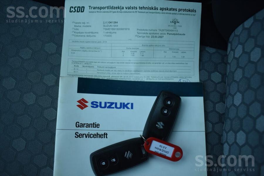 Черный Сузуки СХ4 2012 в Талси, объемом двигателя 2.00 л и пробегом 170 тыс. км за 6200 €, фото 21 на AUTOMOTO.COM.LV