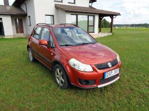 Sarkans Suzuki SX4 2007 Druskininkai, ar dzinēja tilpumu 1.59 L un nobraukumu 242 tūkst. km par 950 €, foto  vietnē AUTOMOTO.COM.LV