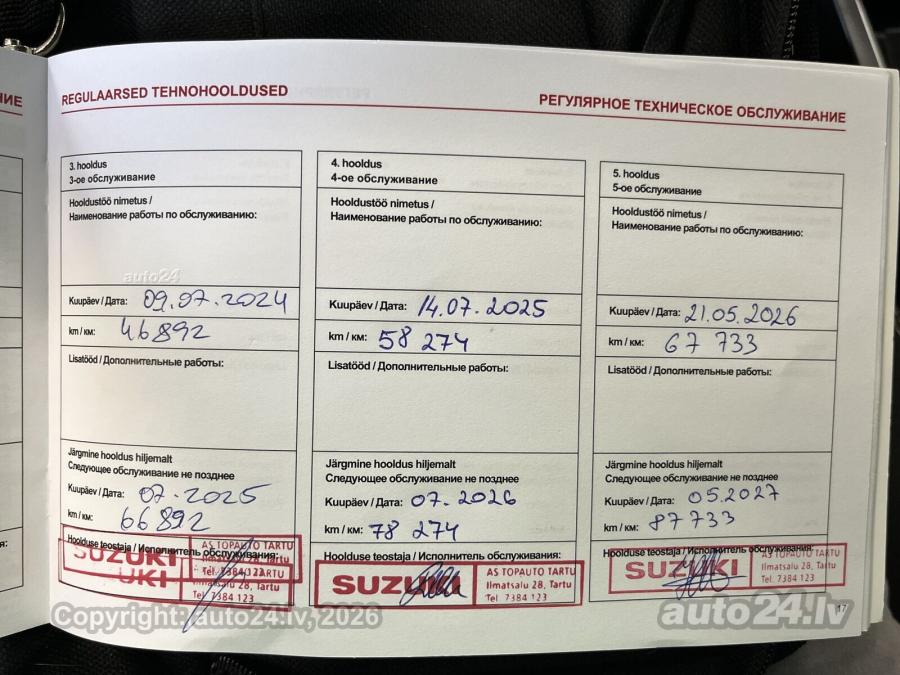 Grey Suzuki Vitara 2021 in Tallinn, with an engine capacity of 1.40 L and mileage of 68 thousand km for 16900 €, photo 14 on AUTOMOTO.COM.LV