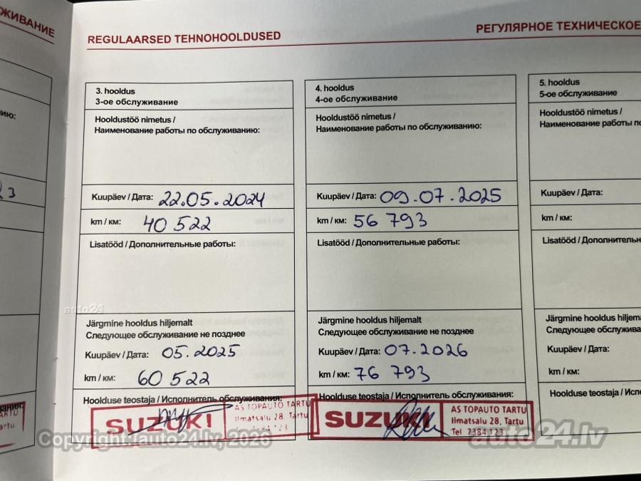 Сузуки Витара 2021 в Таллин, объемом двигателя 1.40 л и пробегом 68 тыс. км за 15500 €, фото 12 на AUTOMOTO.COM.LV