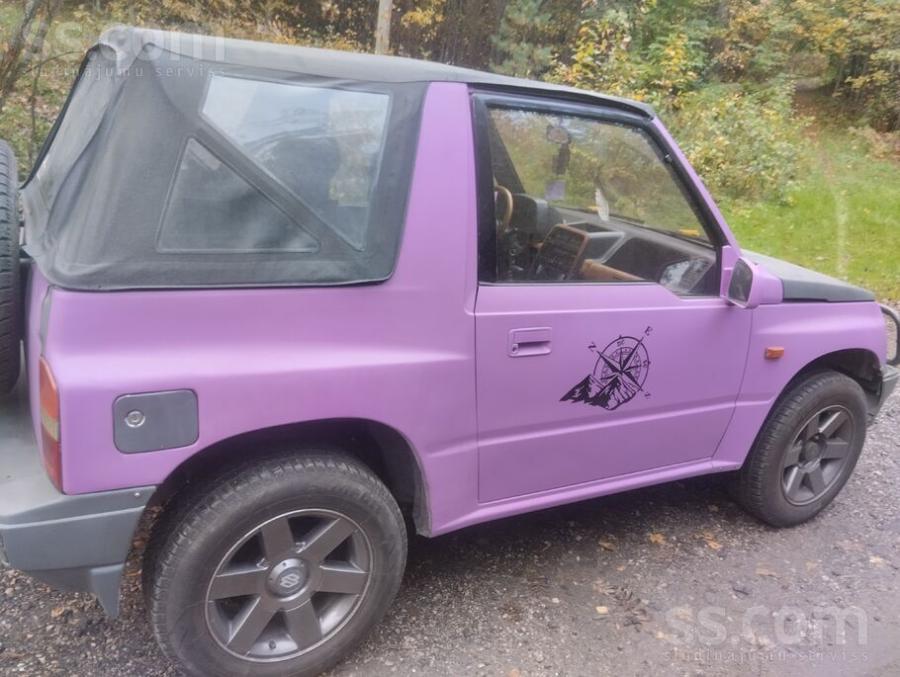 Violet Suzuki Vitara 1993 in Riga, with an engine capacity of 1.60 L and mileage of 46 thousand km for 4500 €, photo 1 on AUTOMOTO.COM.LV