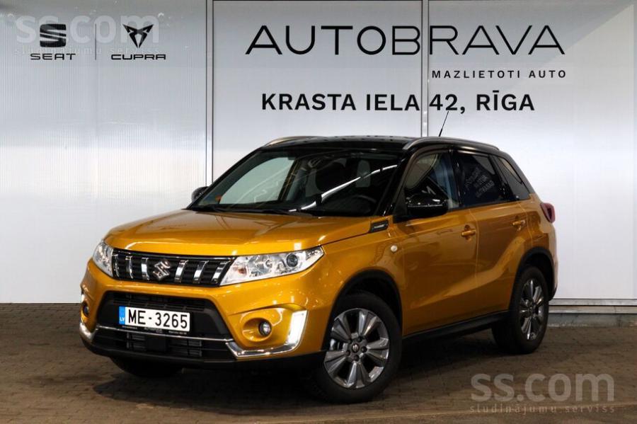 Yellow Suzuki Vitara 2019 in Riga, with an engine capacity of 1.40 L and mileage of 9 thousand km for 13900 €, photo 1 on AUTOMOTO.COM.LV