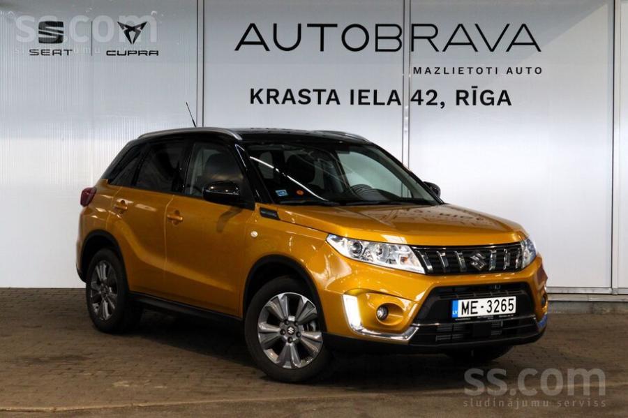 Yellow Suzuki Vitara 2019 in Riga, with an engine capacity of 1.40 L and mileage of 9 thousand km for 13900 €, photo 3 on AUTOMOTO.COM.LV