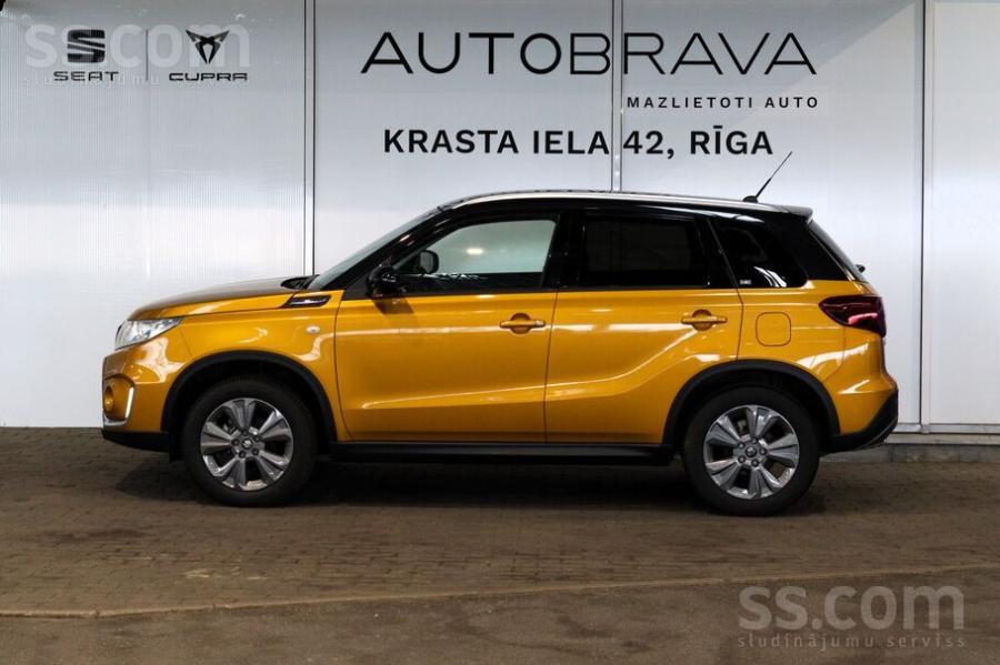 Yellow Suzuki Vitara 2019 in Riga, with an engine capacity of 1.40 L and mileage of 9 thousand km for 13900 €, photo 4 on AUTOMOTO.COM.LV
