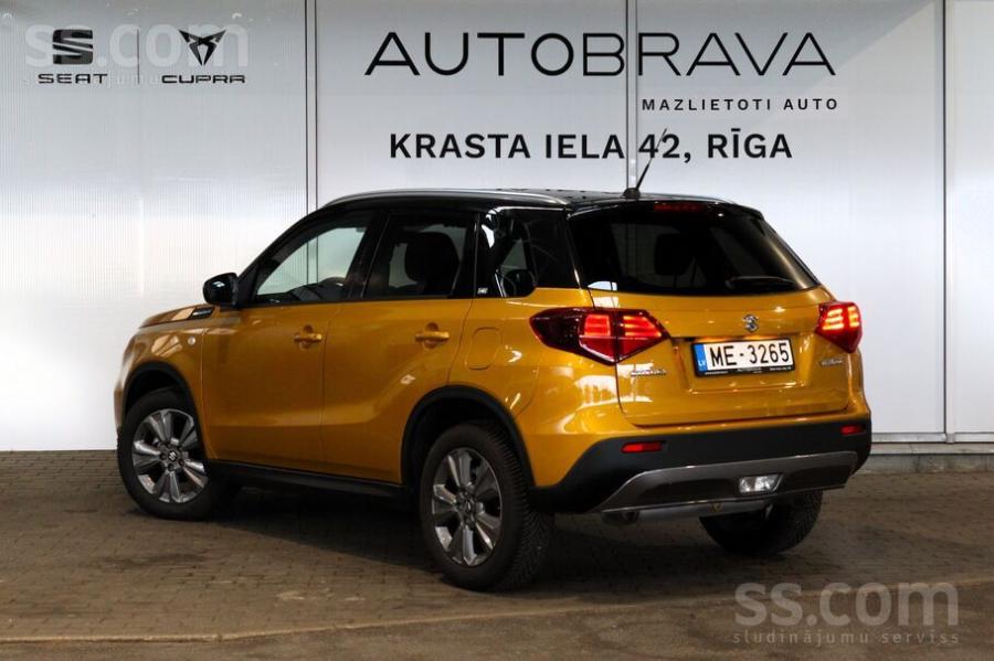Yellow Suzuki Vitara 2019 in Riga, with an engine capacity of 1.40 L and mileage of 9 thousand km for 13900 €, photo 6 on AUTOMOTO.COM.LV