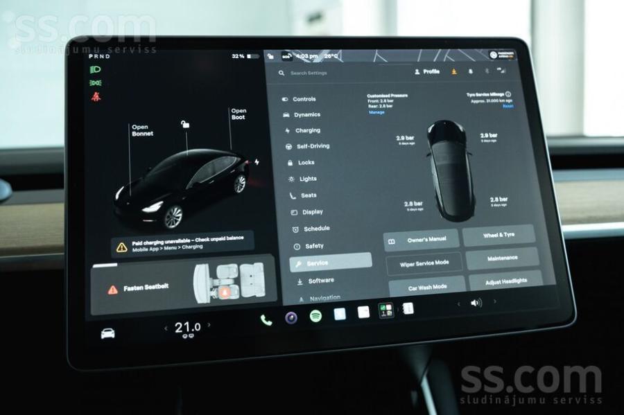 Melns Tesla Model 3 2019 Rīga, ar dzinēja tilpumu 0.00 L un nobraukumu 139 tūkst. km par 22900 €, foto 24 vietnē AUTOMOTO.COM.LV