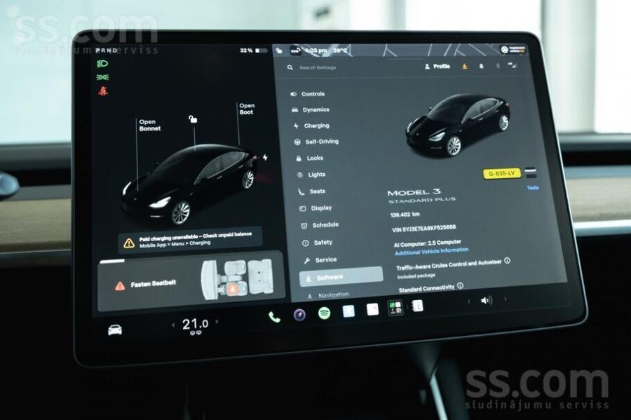 Melns Tesla Model 3 2019 Rīga, ar dzinēja tilpumu 0.00 L un nobraukumu 139 tūkst. km par 22900 €, foto 26 vietnē AUTOMOTO.COM.LV