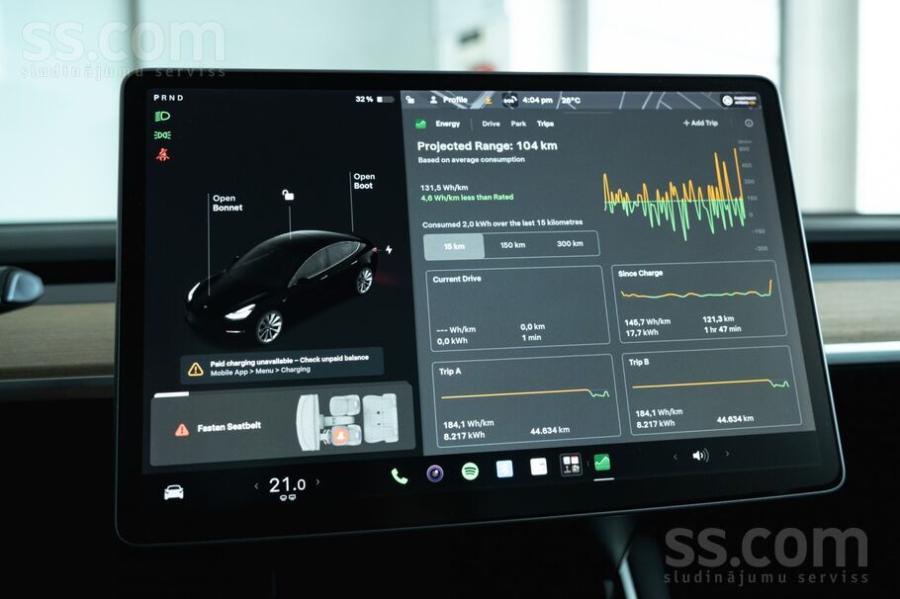 Melns Tesla Model 3 2019 Rīga, ar dzinēja tilpumu 0.00 L un nobraukumu 139 tūkst. km par 22900 €, foto 28 vietnē AUTOMOTO.COM.LV