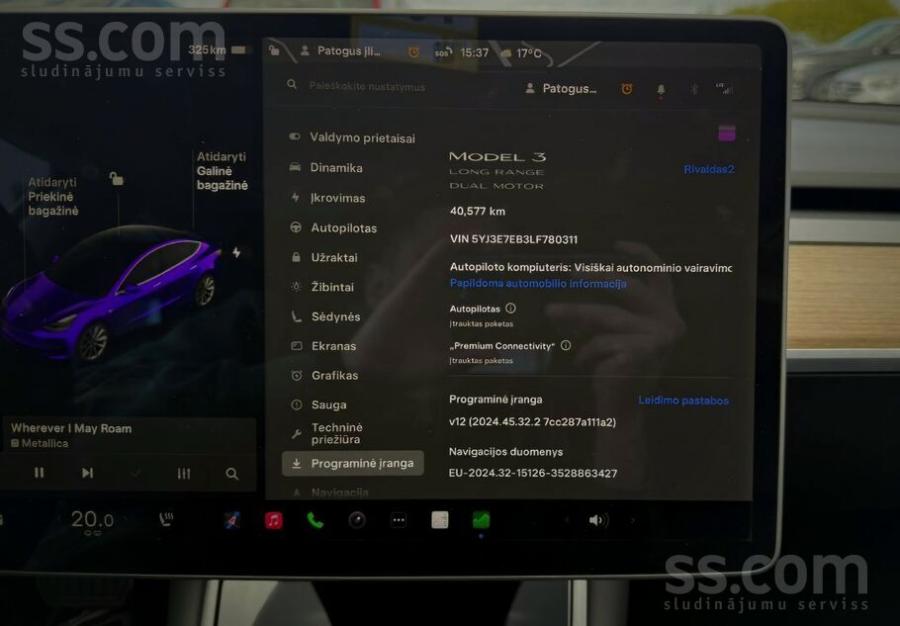 Melns Tesla Model 3 2020 Šauļi, ar dzinēja tilpumu 0.00 L un nobraukumu 40 tūkst. km par 21640 €, foto 20 vietnē AUTOMOTO.COM.LV