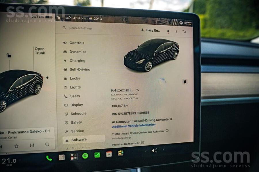 Melns Tesla Model 3 2020 Rīga, ar dzinēja tilpumu 0.00 L un nobraukumu 138 tūkst. km par 23990 €, foto 24 vietnē AUTOMOTO.COM.LV