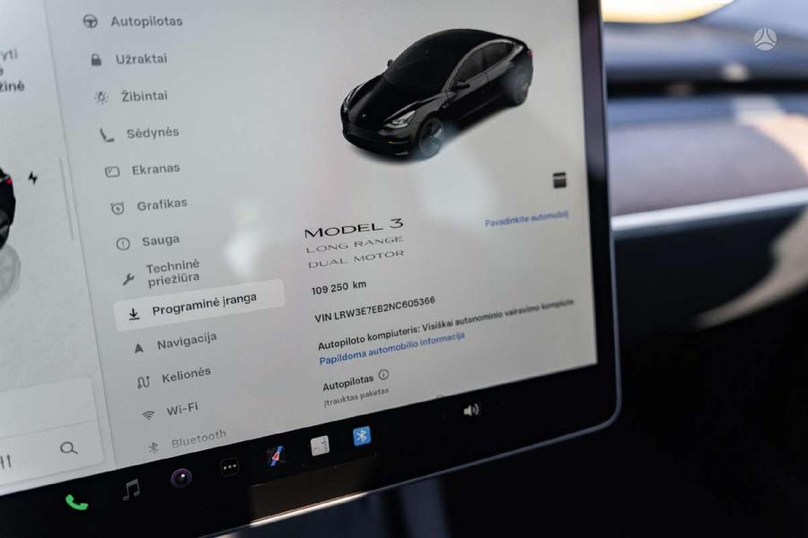 Melns Tesla Model 3 2022 Viļņa, ar dzinēja tilpumu 0.00 L un nobraukumu 110 tūkst. km par 25900 €, foto 25 vietnē AUTOMOTO.COM.LV