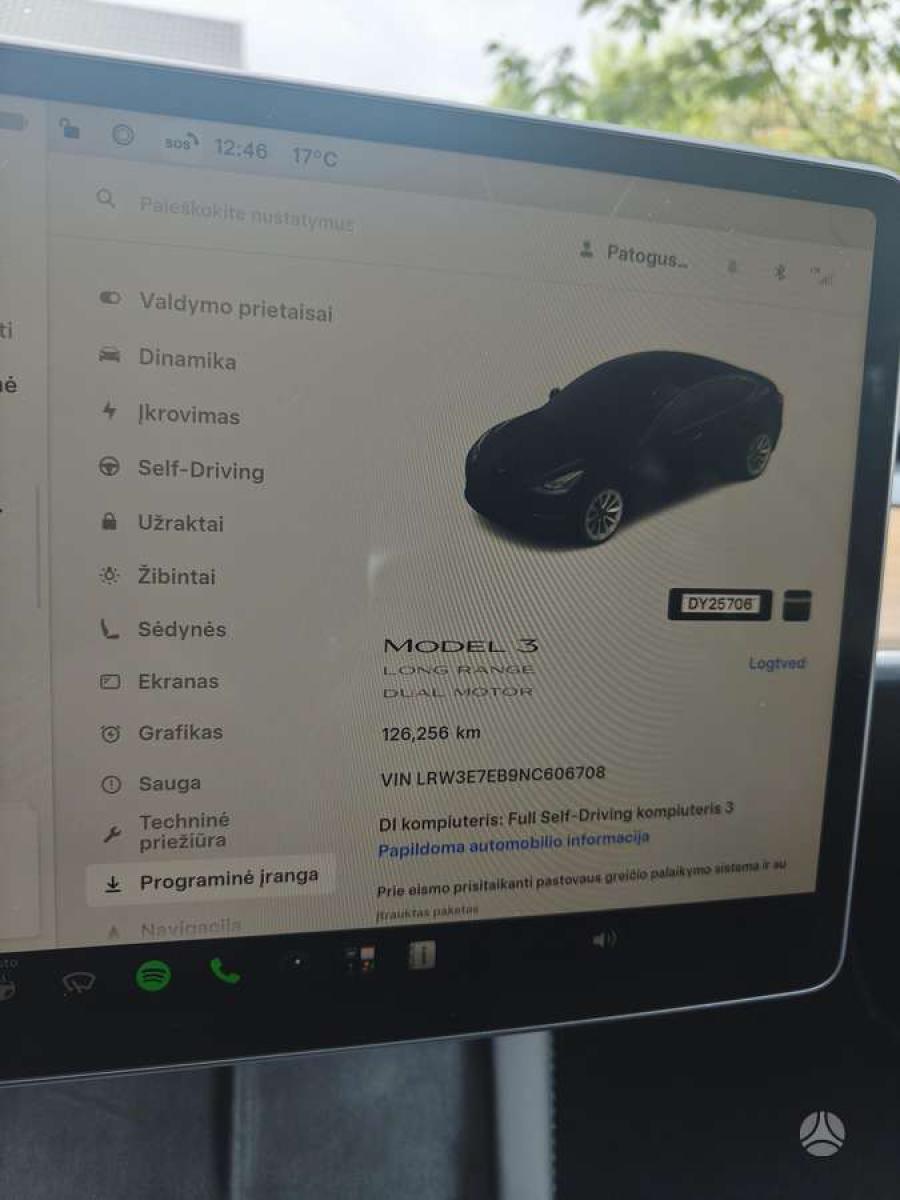 Melns Tesla Model 3 2022 Mažeikiai, ar dzinēja tilpumu 0.00 L un nobraukumu 127 tūkst. km par 24300 €, foto 11 vietnē AUTOMOTO.COM.LV